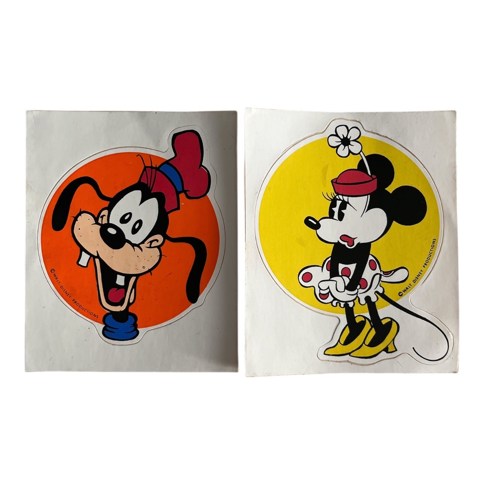 Vintage Disney Stickers Goofy and Minnie Mouse 1970s–1980s Original Pa ...